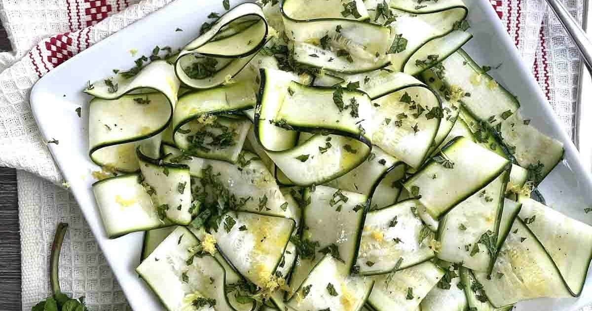 Courgette, Parmesan & Lemon Salad | Groobarb's Wild Farm