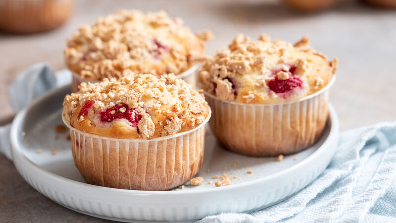 Raspberry Crumble Muffins | Groobarb's Wild Farm